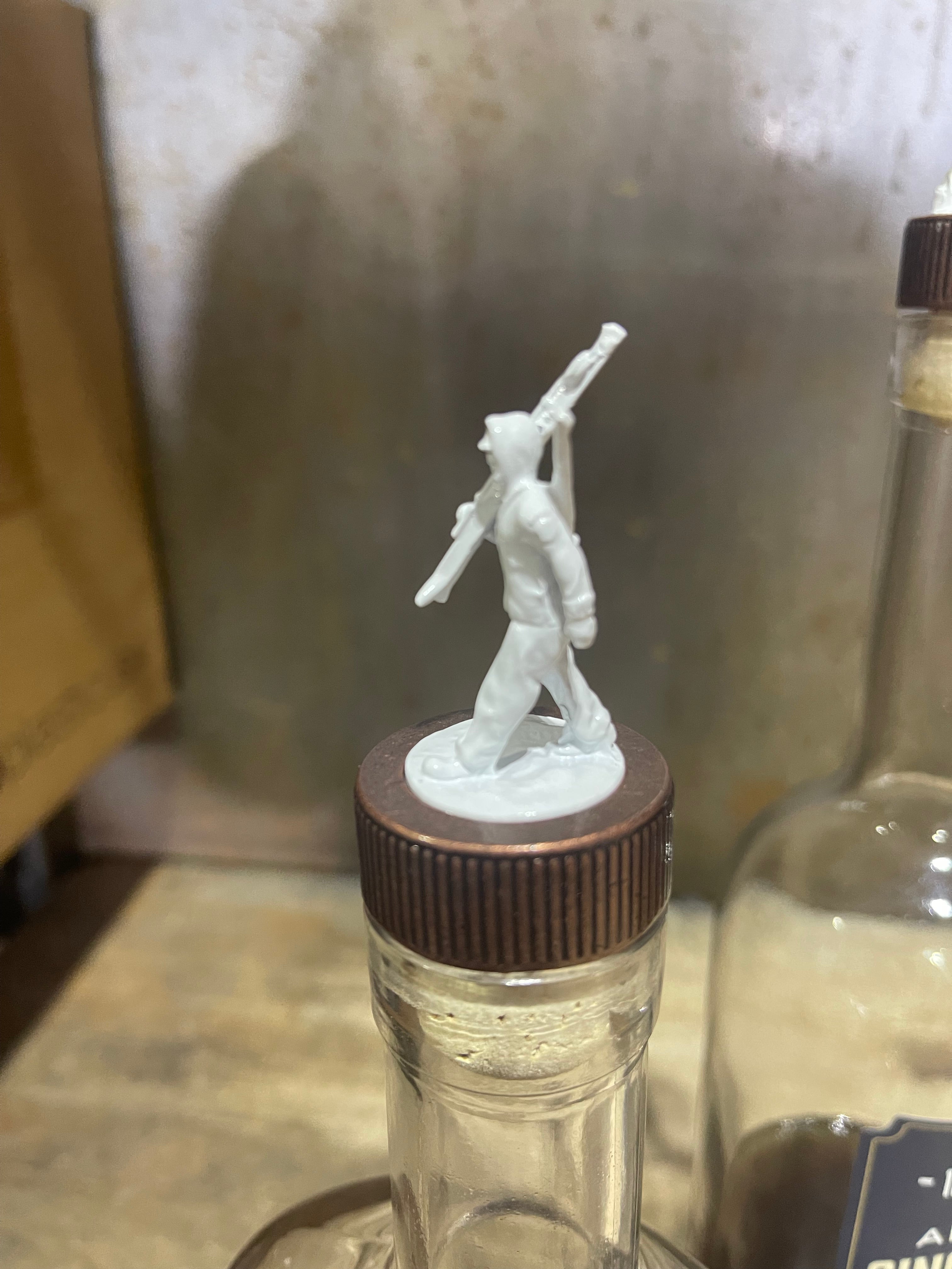 10th Mountain Whiskey Soldier Cork Bottle Topper for Rye, Potato Vodka