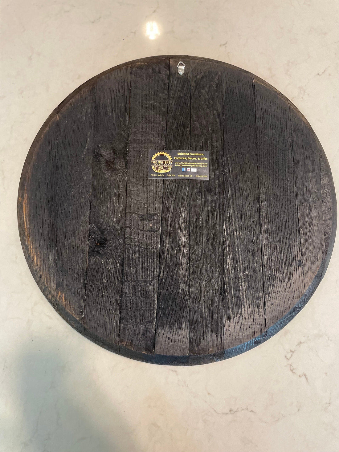 Custom Bourbon Barrel Head Bar Sign – 10th Mountain Whiskey